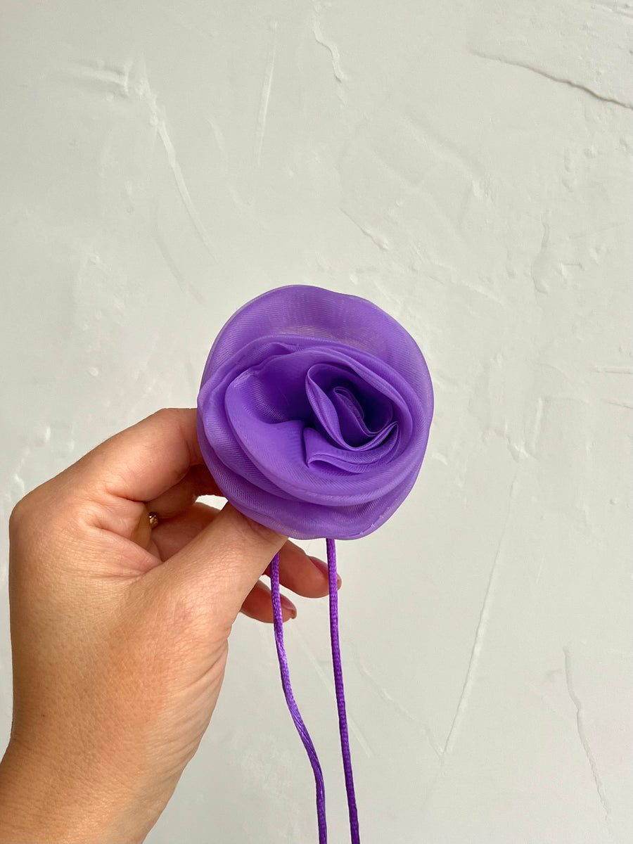 2in1 mini gėlė sagė / kaklo aksesuaras "Imperial" – Mari made