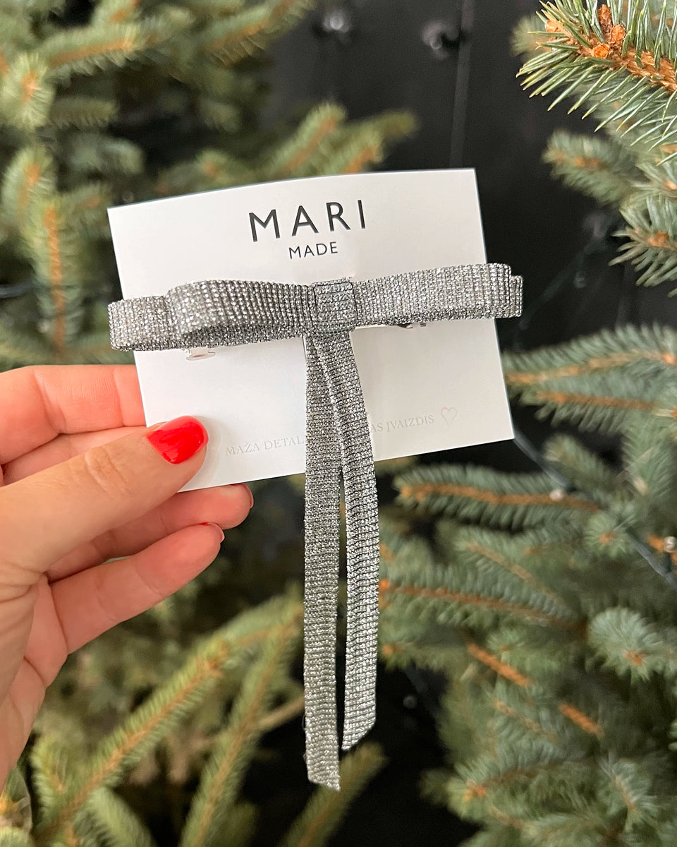 Sparkling silver mini kaspinėlis – Mari made